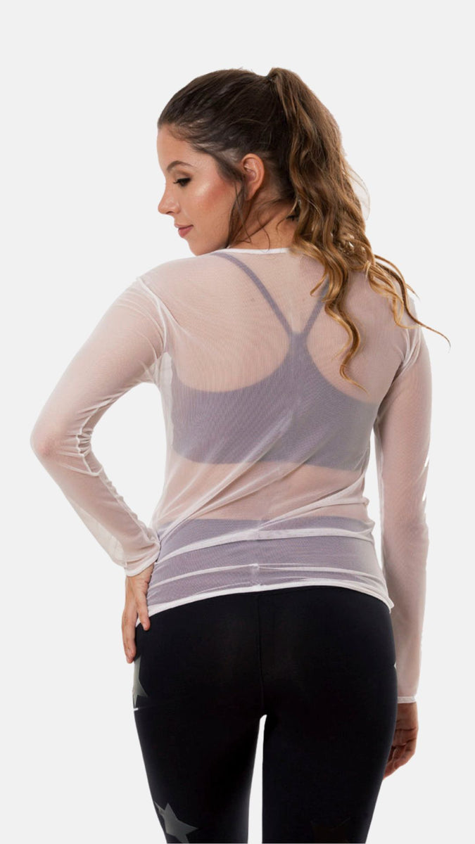 Blusa Blanca Transparente | Envio Gratis – Kinema
